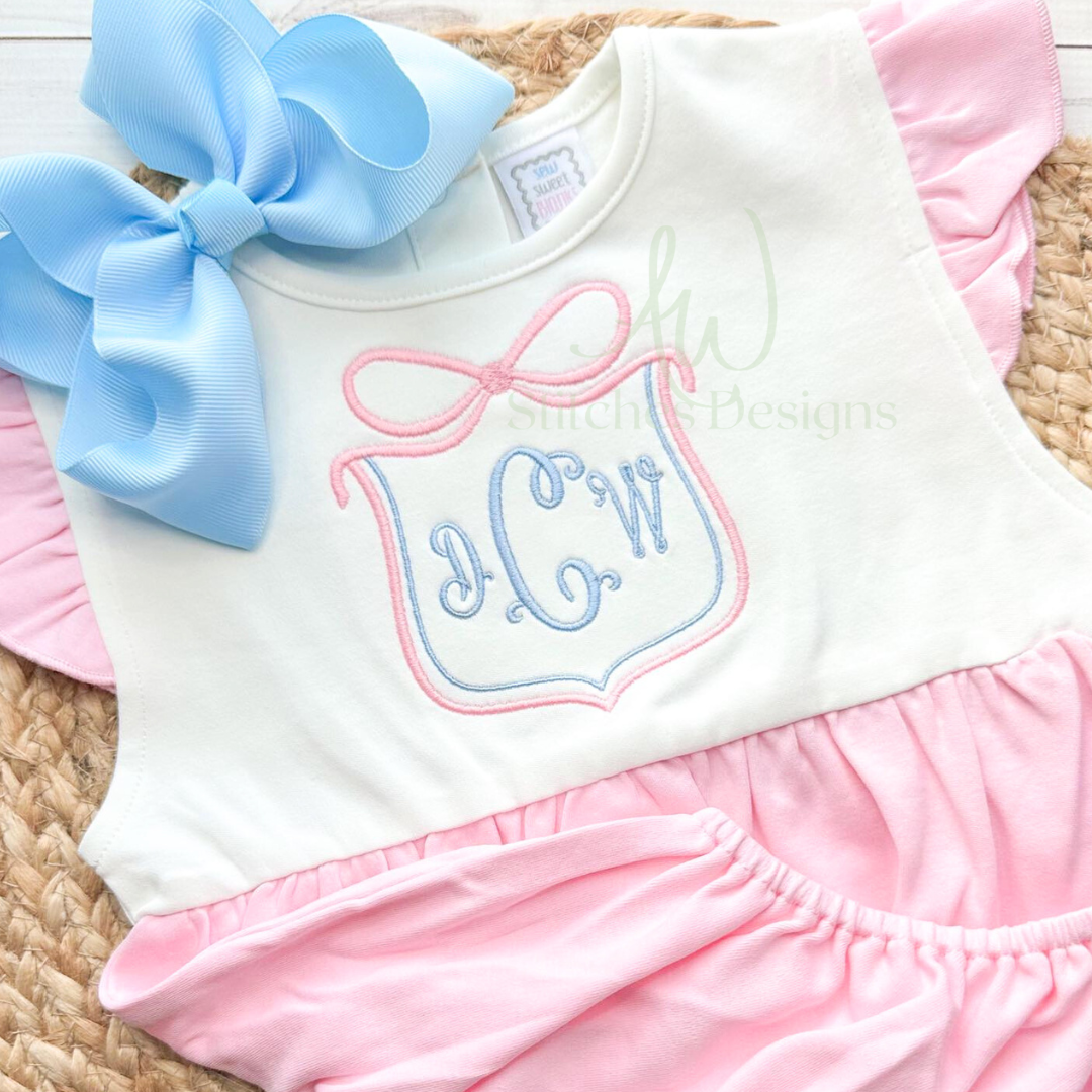 Heirloom bow crest – AW Stitches Designs