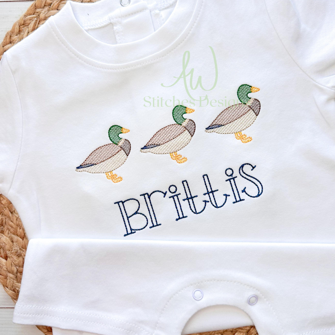 Mallard Sketch Trio – AW Stitches Designs